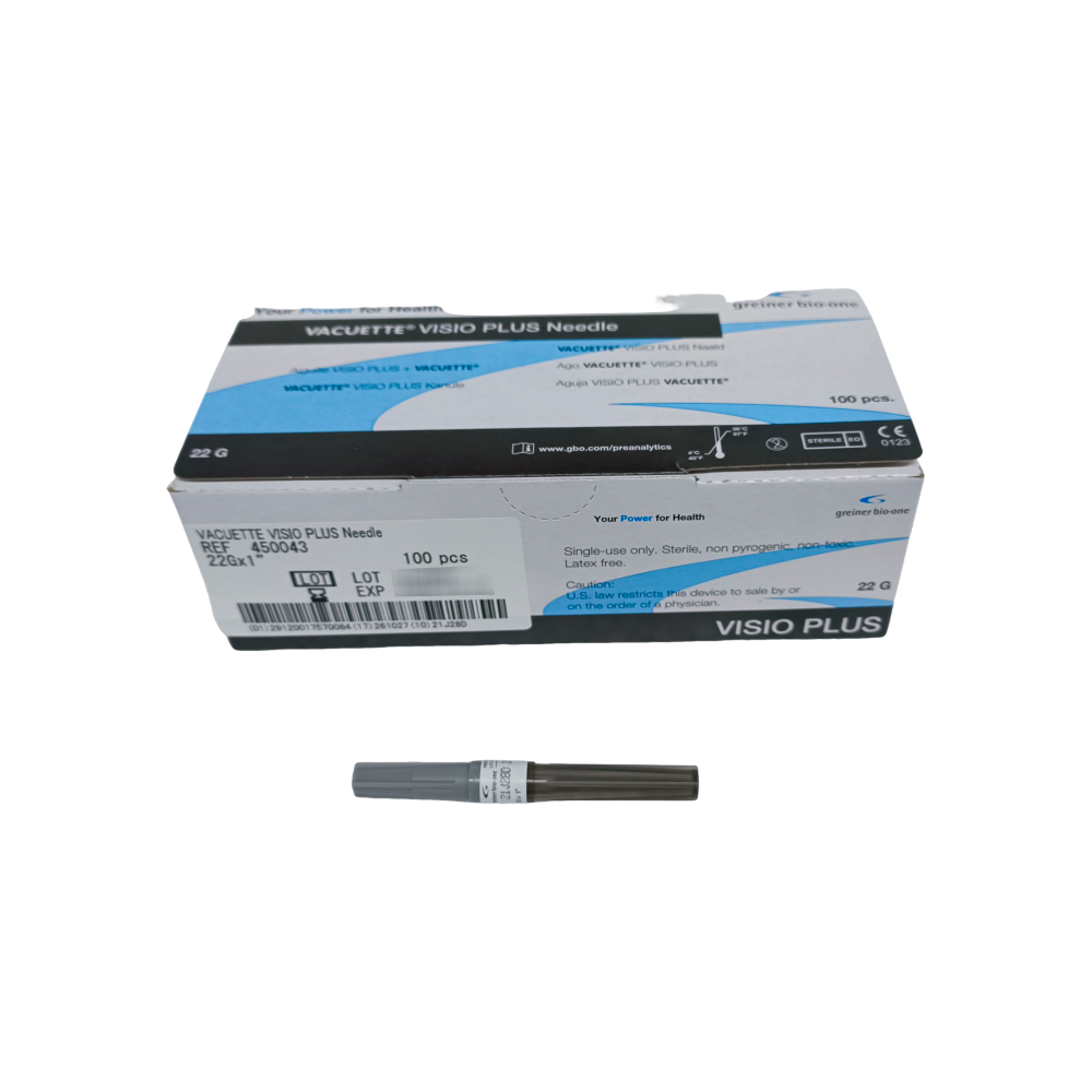 AGULHA MULTIPLA VACUO 25X7 C/100 (VISIOPLUS) (450043) 22G PRETO